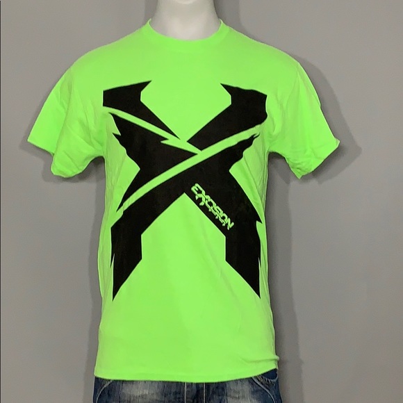 excision | Shirts | Neon Green And Black Excision Tee | Poshmark